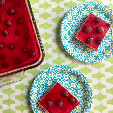 Keto Raspberry Jello Cheesecake Bars - Resolution Eats